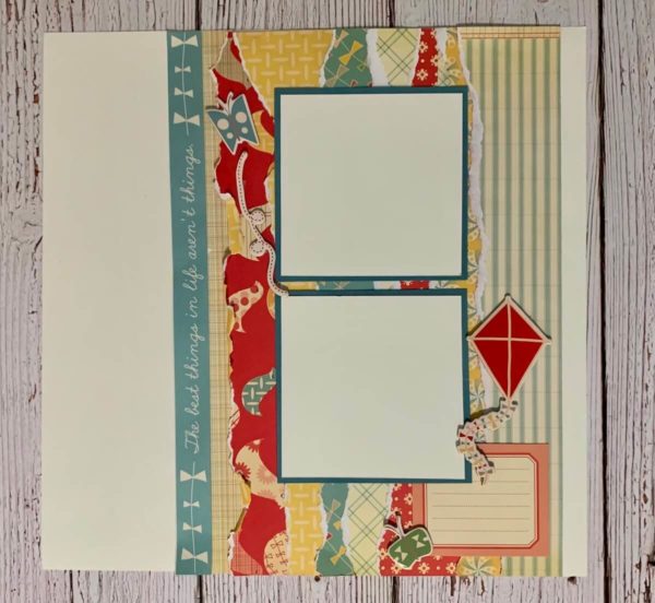 Torn Paper Scrapbook Layout (Perfect For Beginners) - Scrapbooking Bee