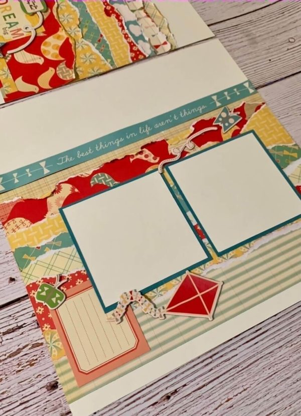 Torn Paper Scrapbook Layout (Perfect For Beginners) - Scrapbooking Bee