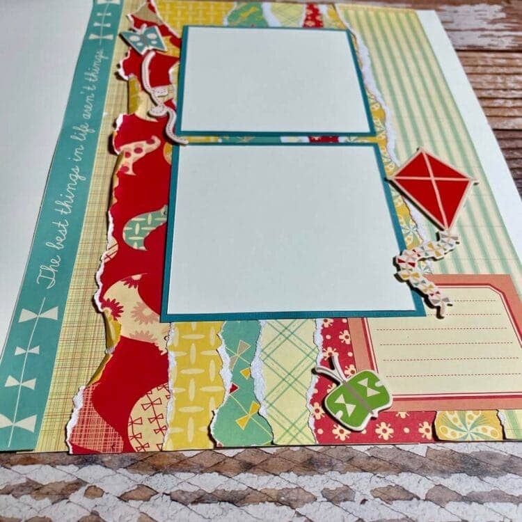 Torn Paper Scrapbook Layout (Perfect For Beginners) - Scrapbooking Bee