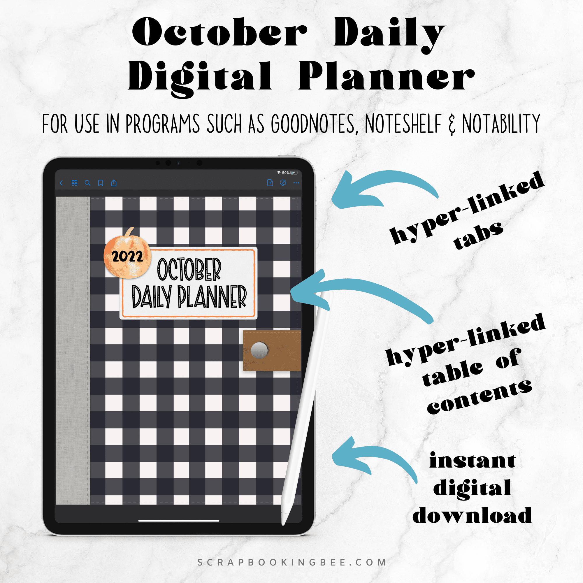 October Daily Planner - Scrapbooking Bee